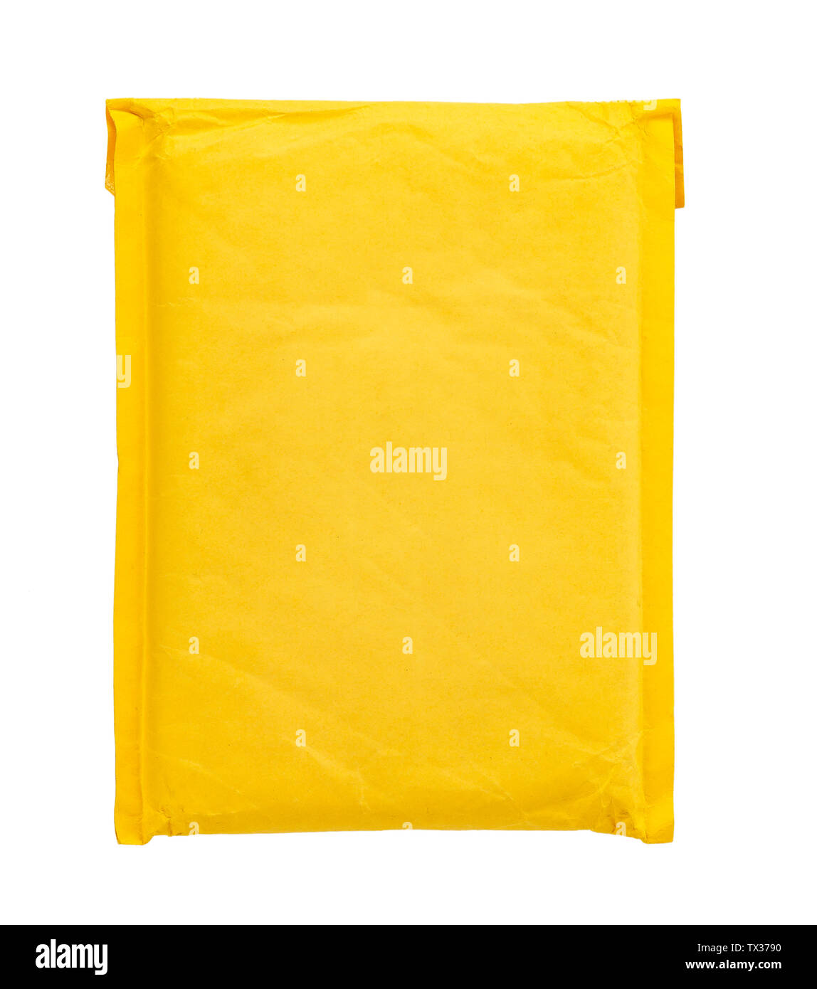 yellow postal bag for packing parcels. Isolated on white background ...