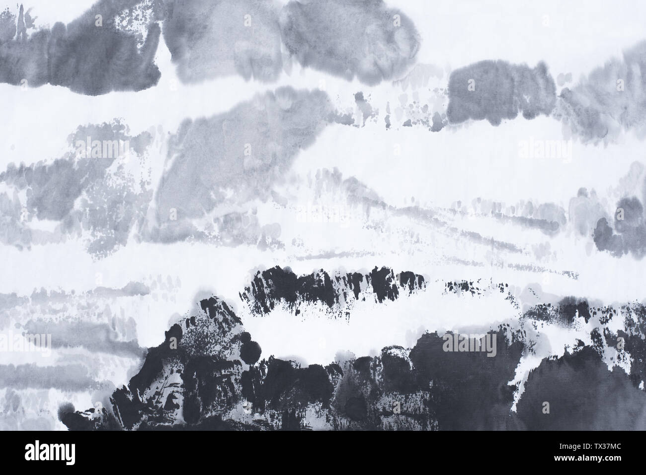 Abstract landscape ink background Stock Photo - Alamy