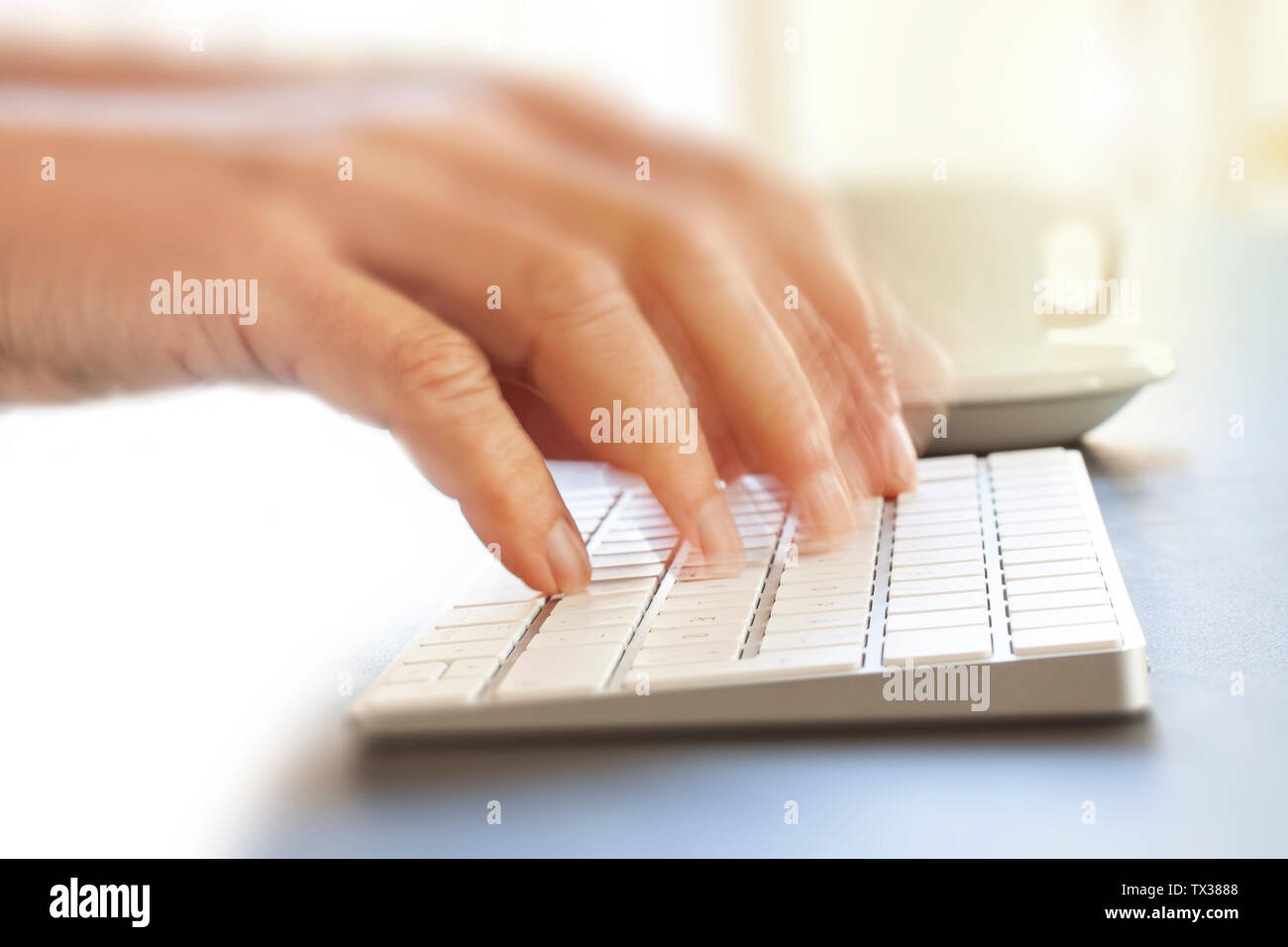 Male computer typing fast hi-res stock photography and images - Alamy