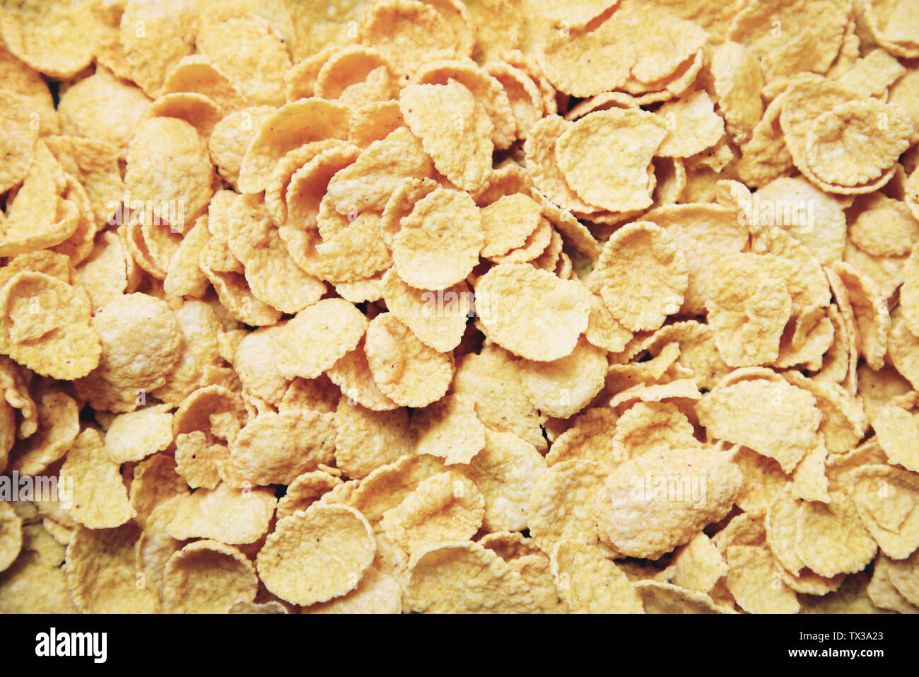 Cornflakes texture background top view / Breakfast cereal Stock Photo ...