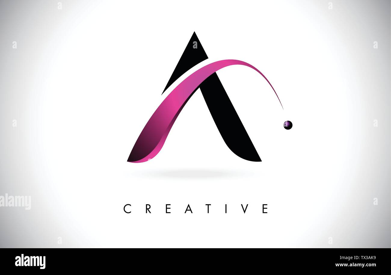 A Letter Design Logo. Letter A Icon Logo with Modern Swoosh vector ...