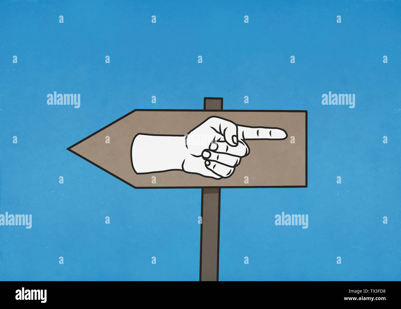 Confusing sign pointing in both directions Stock Photo - Alamy