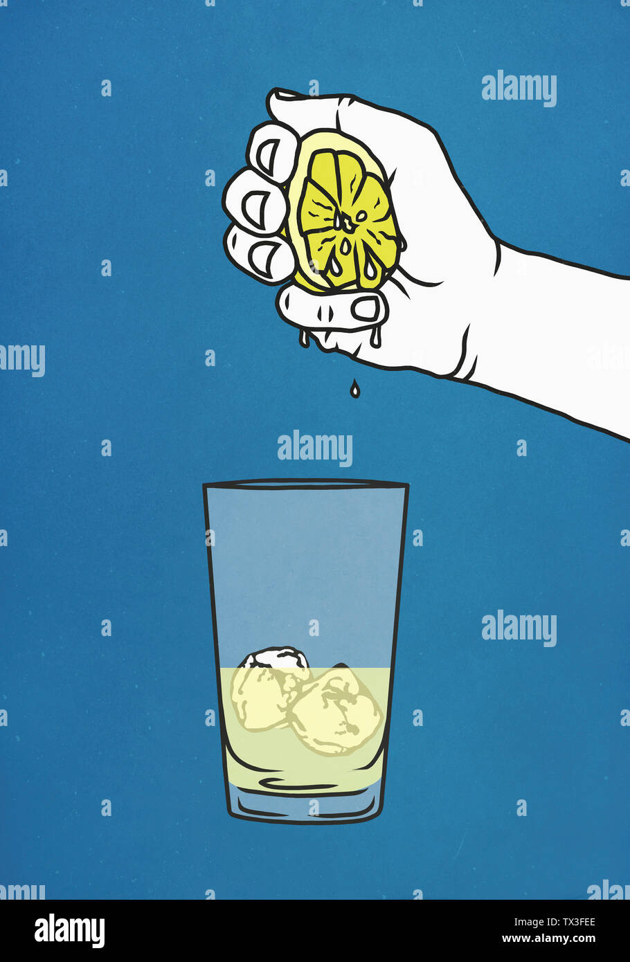 Squeezing lemon to water hi-res stock photography and images - Alamy