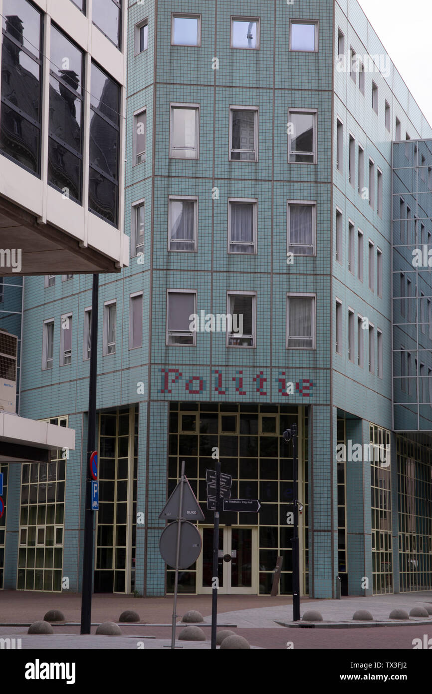 The Politiebureau - Politie - blue tiled building in Rotterdam The ...