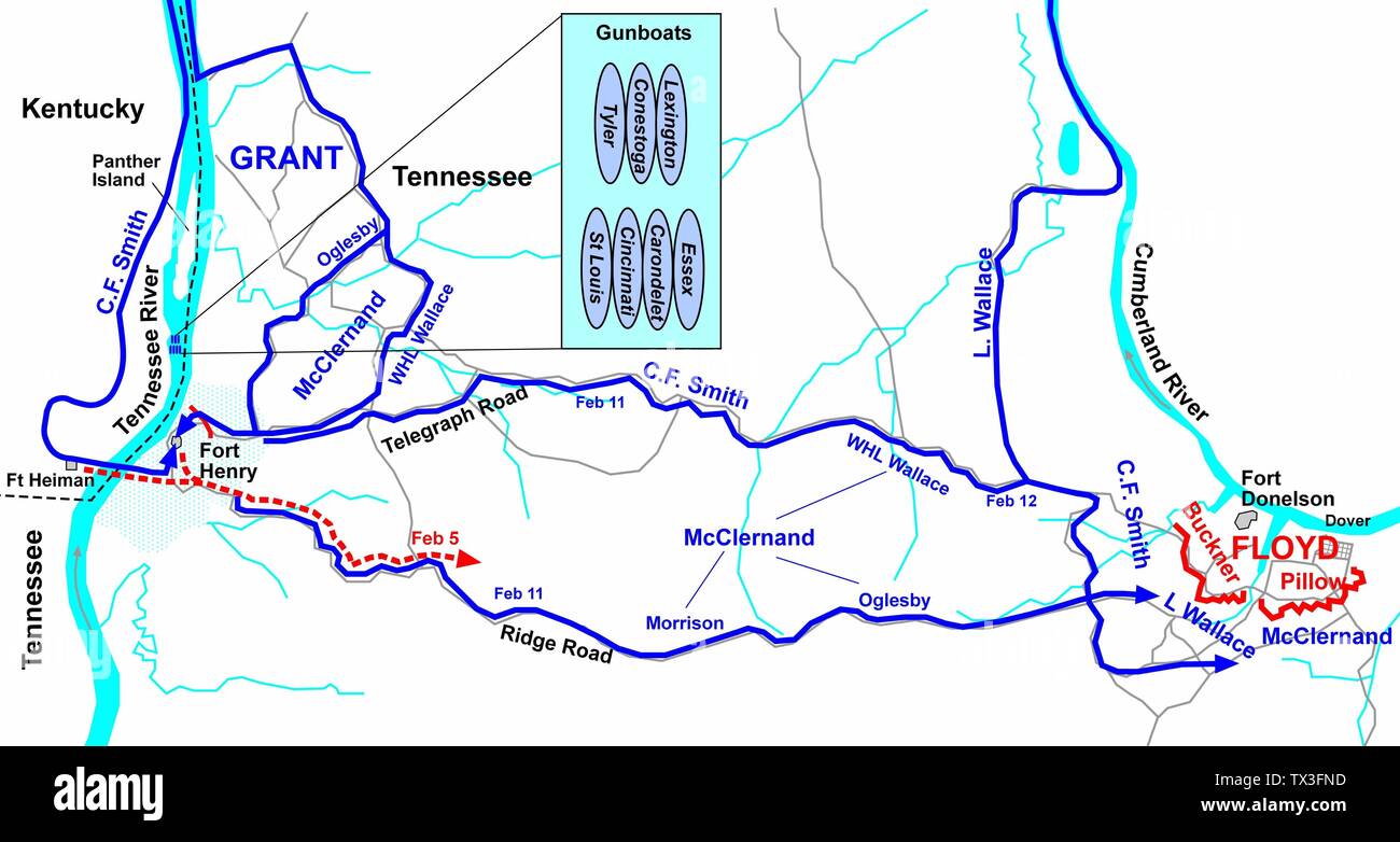 Battle of fort henry Cut Out Stock Images & Pictures - Alamy