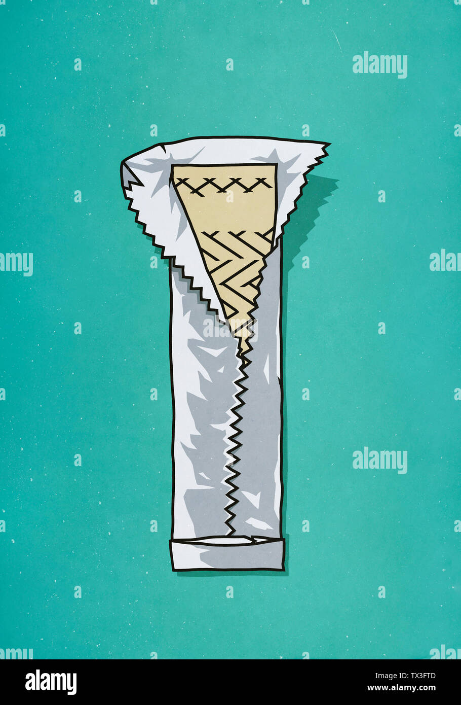 Open stick of gum Stock Photo - Alamy