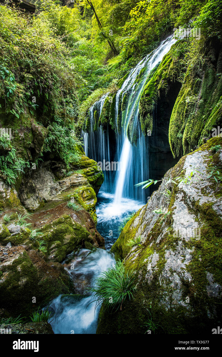 Longjin river waterfall Stock Photo - Alamy