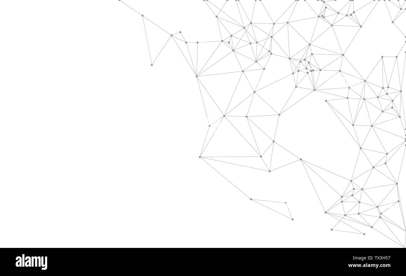 Interconnected lines and dots for internet concept. Big data concept ...