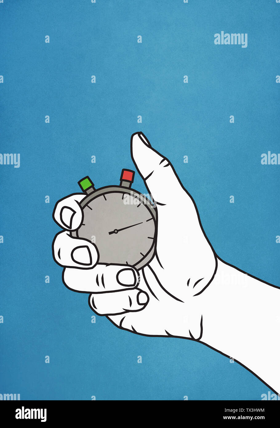 Man holding stopwatch Stock Photo - Alamy