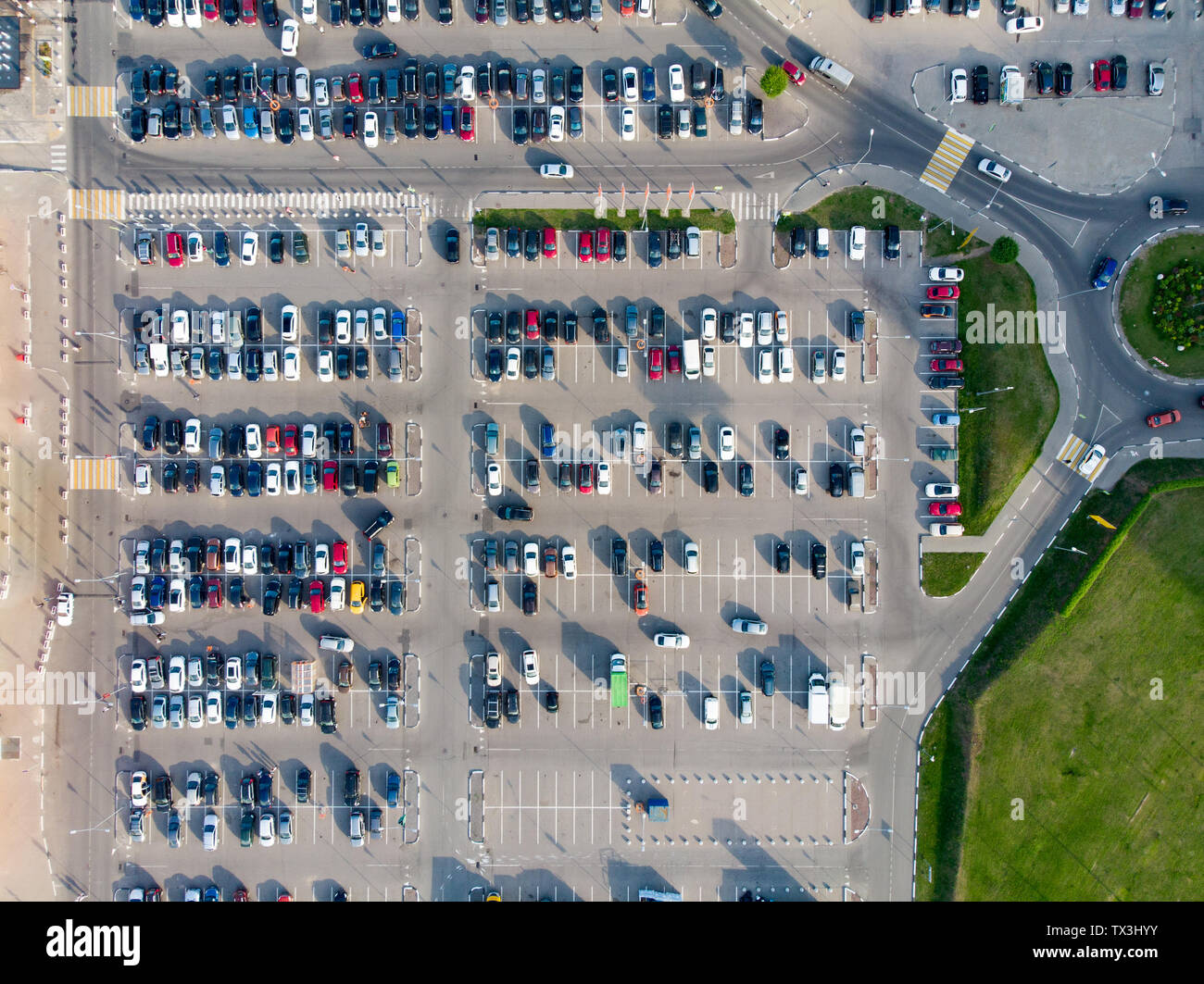 Image from above ground parking cars Stock Photo - Alamy