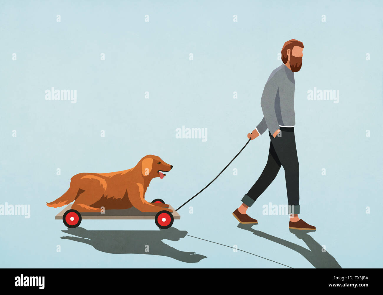 Dog pulling cart hi-res stock photography and images - Alamy