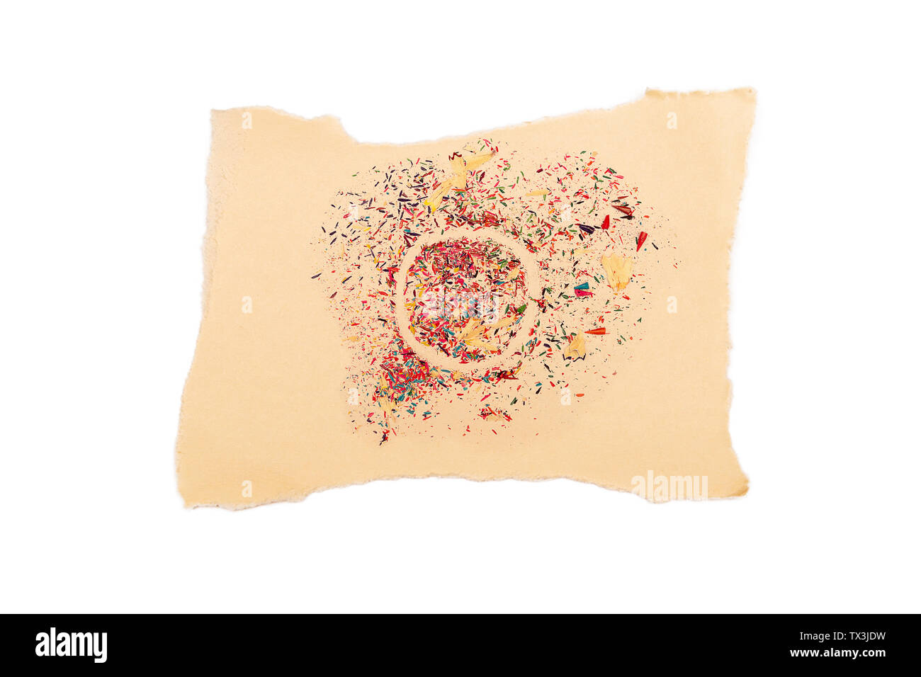 Letter O English alphabet on piece of paper on white background Stock ...