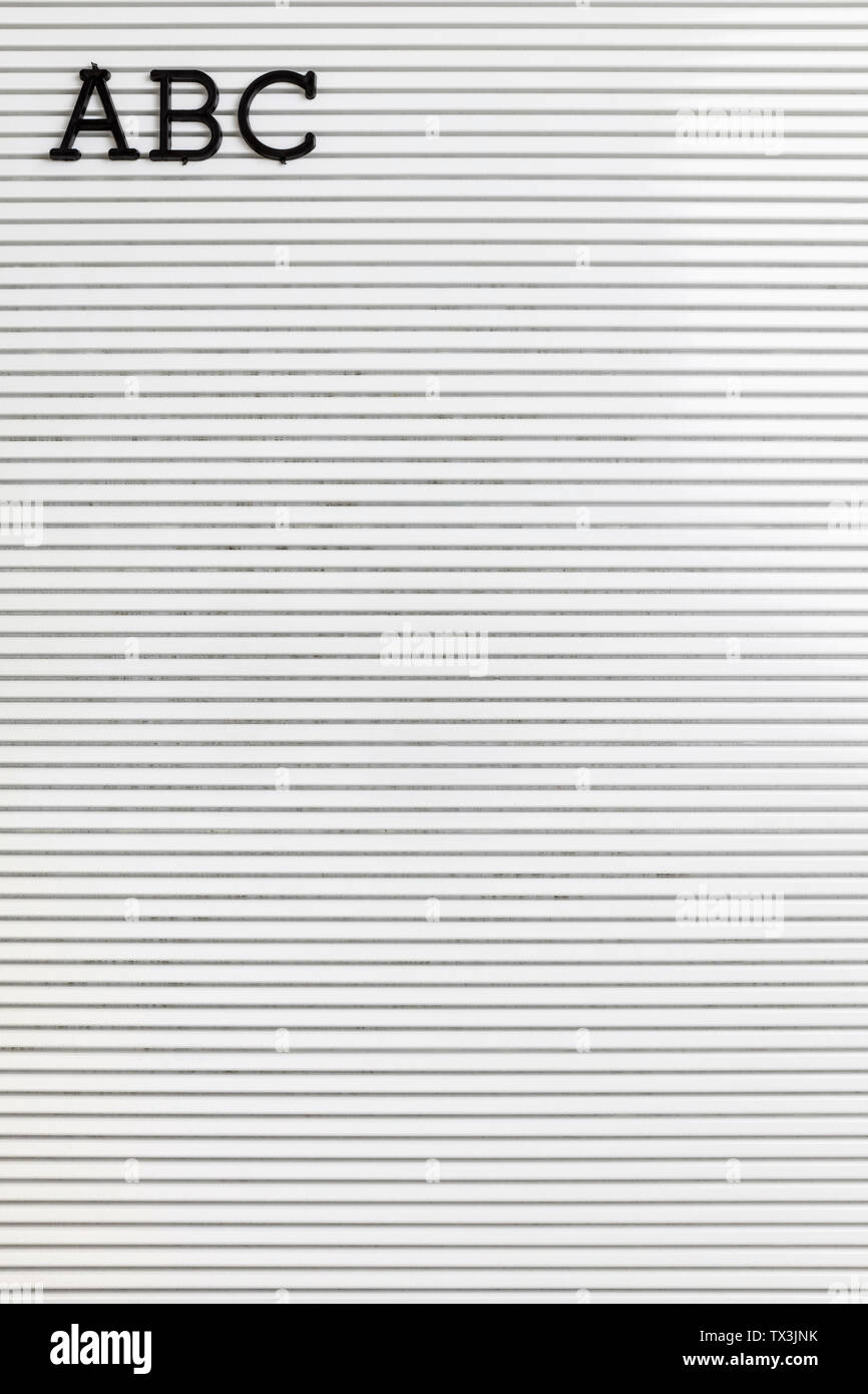ABC text on white background Stock Photo - Alamy