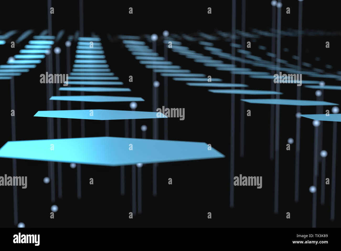Three-dimensional rendering, abstract dots variable gradient background ...