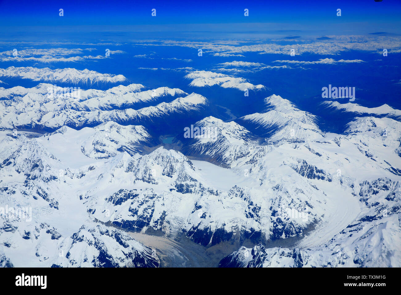 Aerial photography of the snowy plateau Stock Photo - Alamy