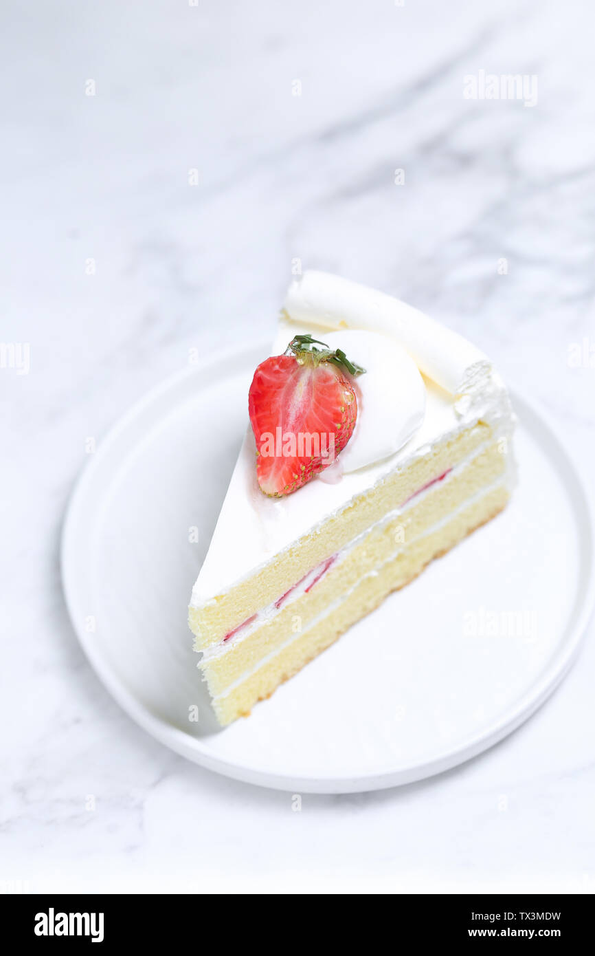 Strawberry cream Qi Feng cake Stock Photo - Alamy