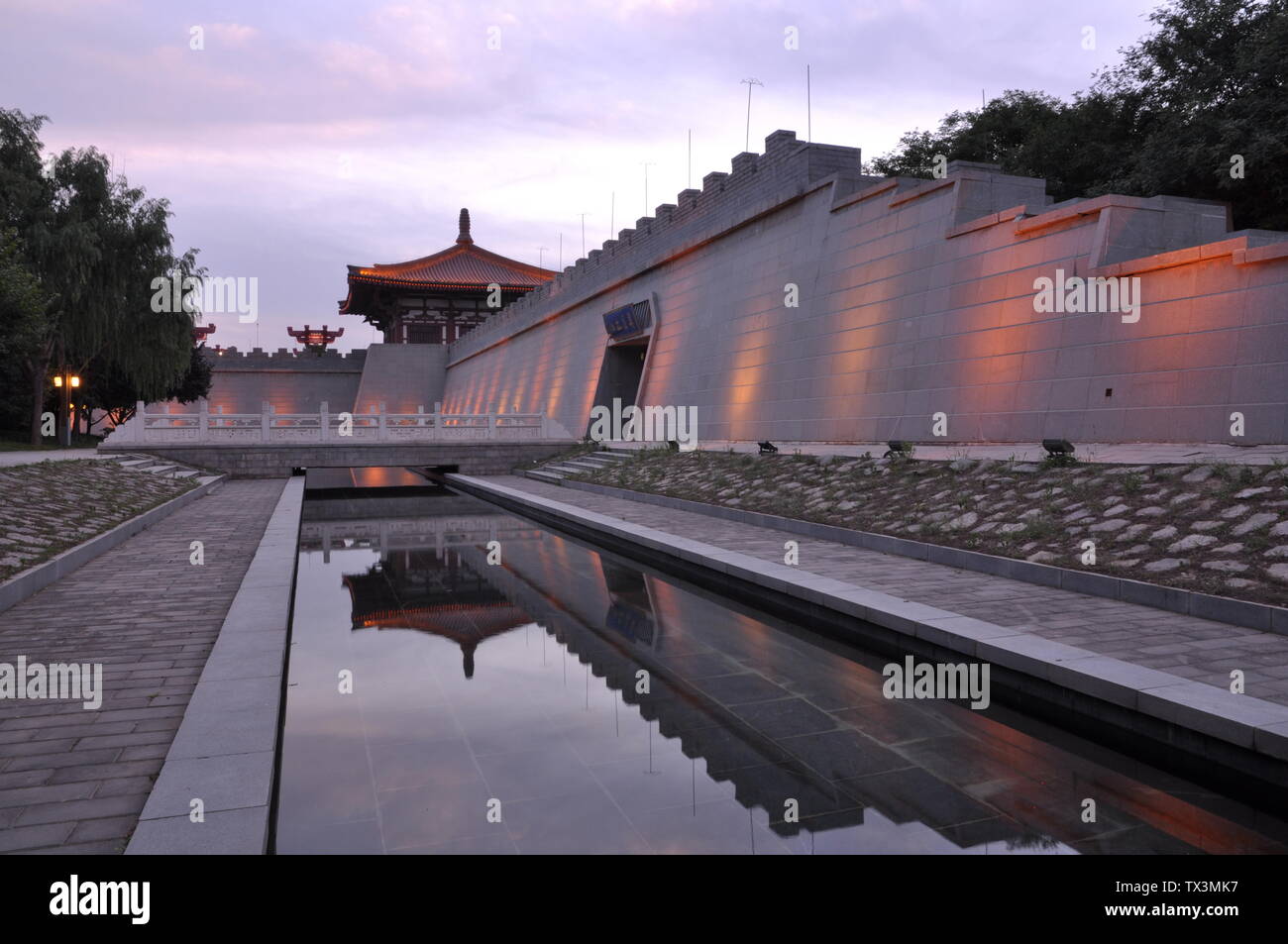 Night View of Datang Night City in Xi'an, Shaanxi Province Stock Photo ...