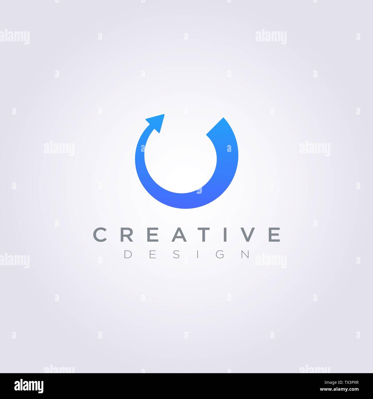 Circle with Arrow Vector Illustration Design Clipart Symbol Logo ...