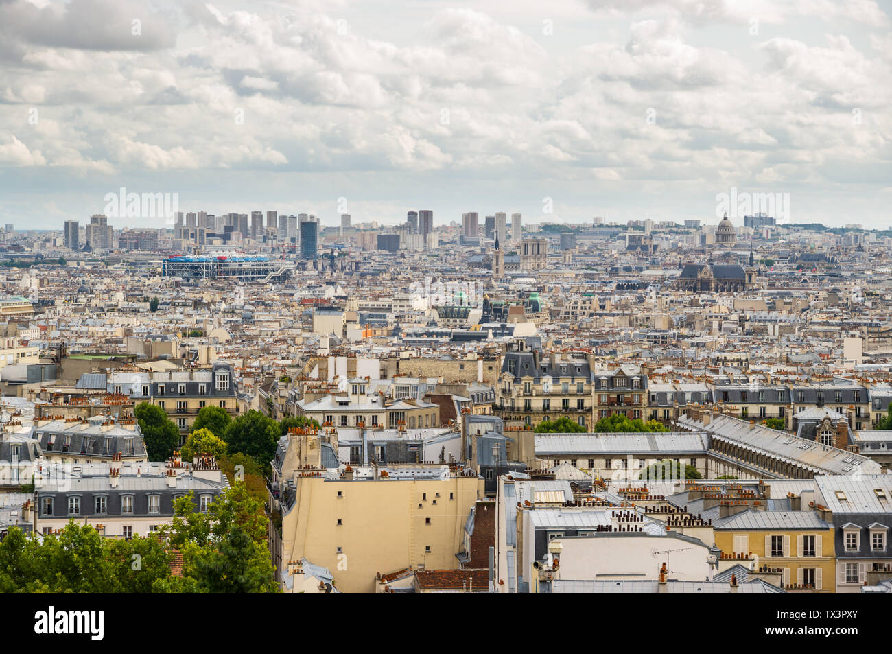 Overlooking central Paris, France Stock Photo - Alamy
