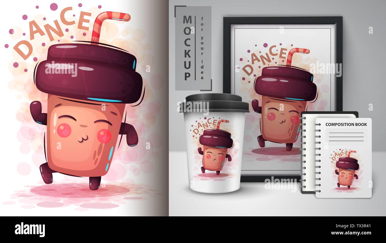 Dance coffee - mockup for your idea Stock Vector Image & Art - Alamy