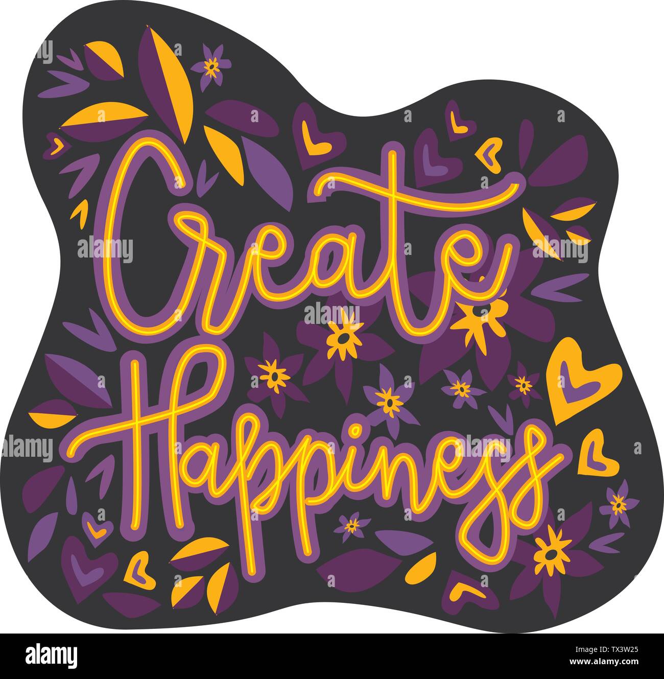 Vector art hand drawn inscription Cut Out Stock Images & Pictures - Alamy