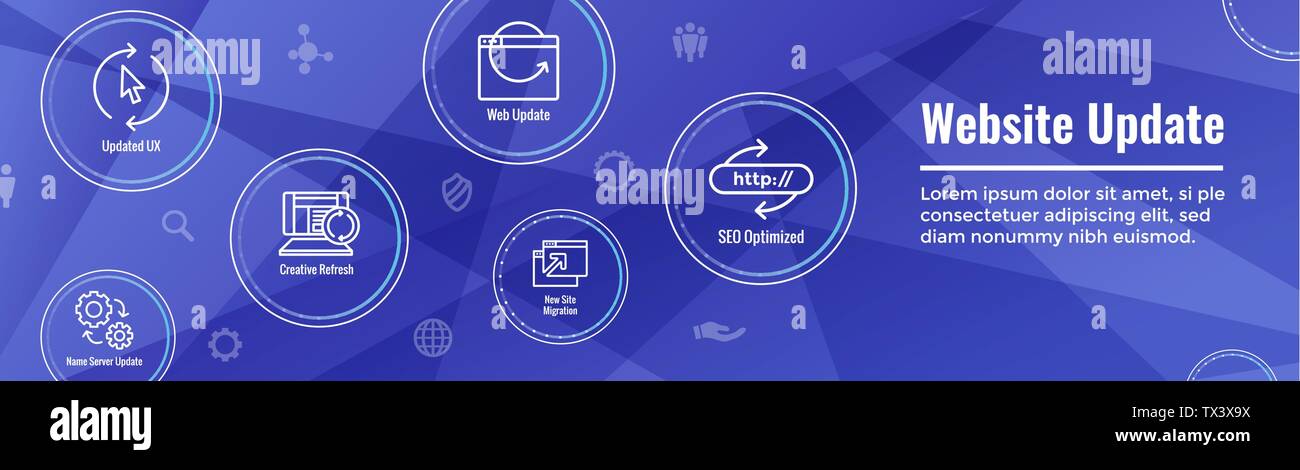 Website Update Icon Set & Web Header Banner Stock Vector Image & Art ...