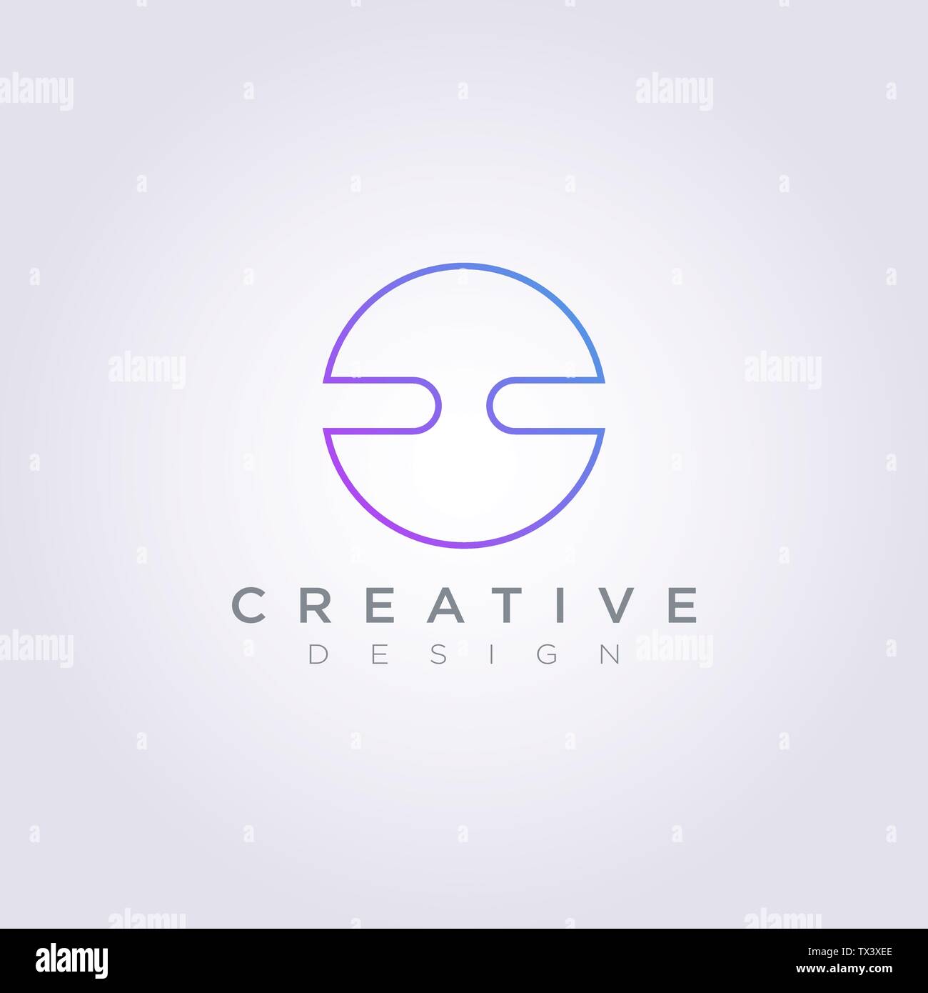 Creative Circle Line Vector Illustration Design Clipart Symbol Logo ...