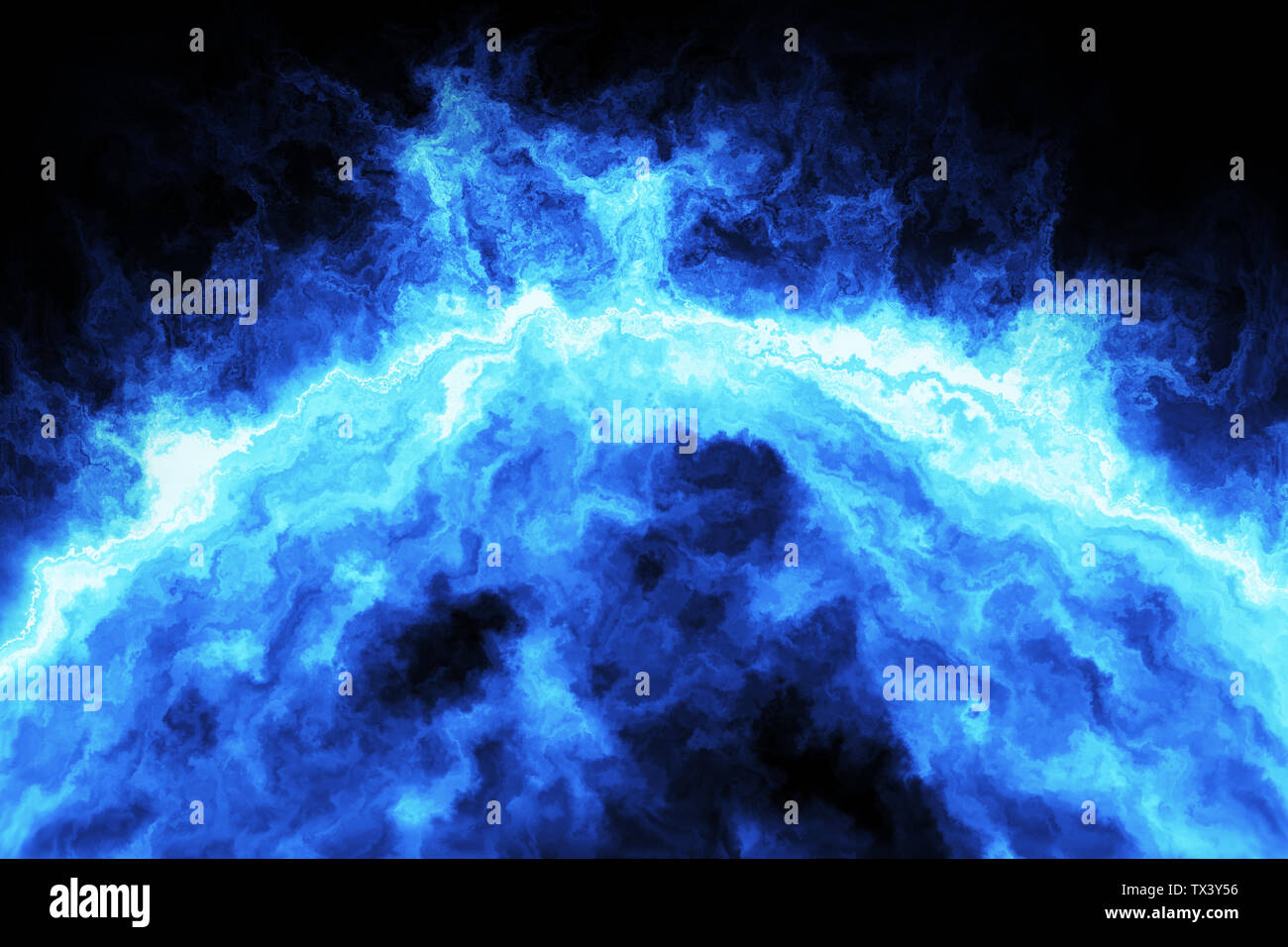 Three-dimensional rendering, blue flame Stock Photo - Alamy