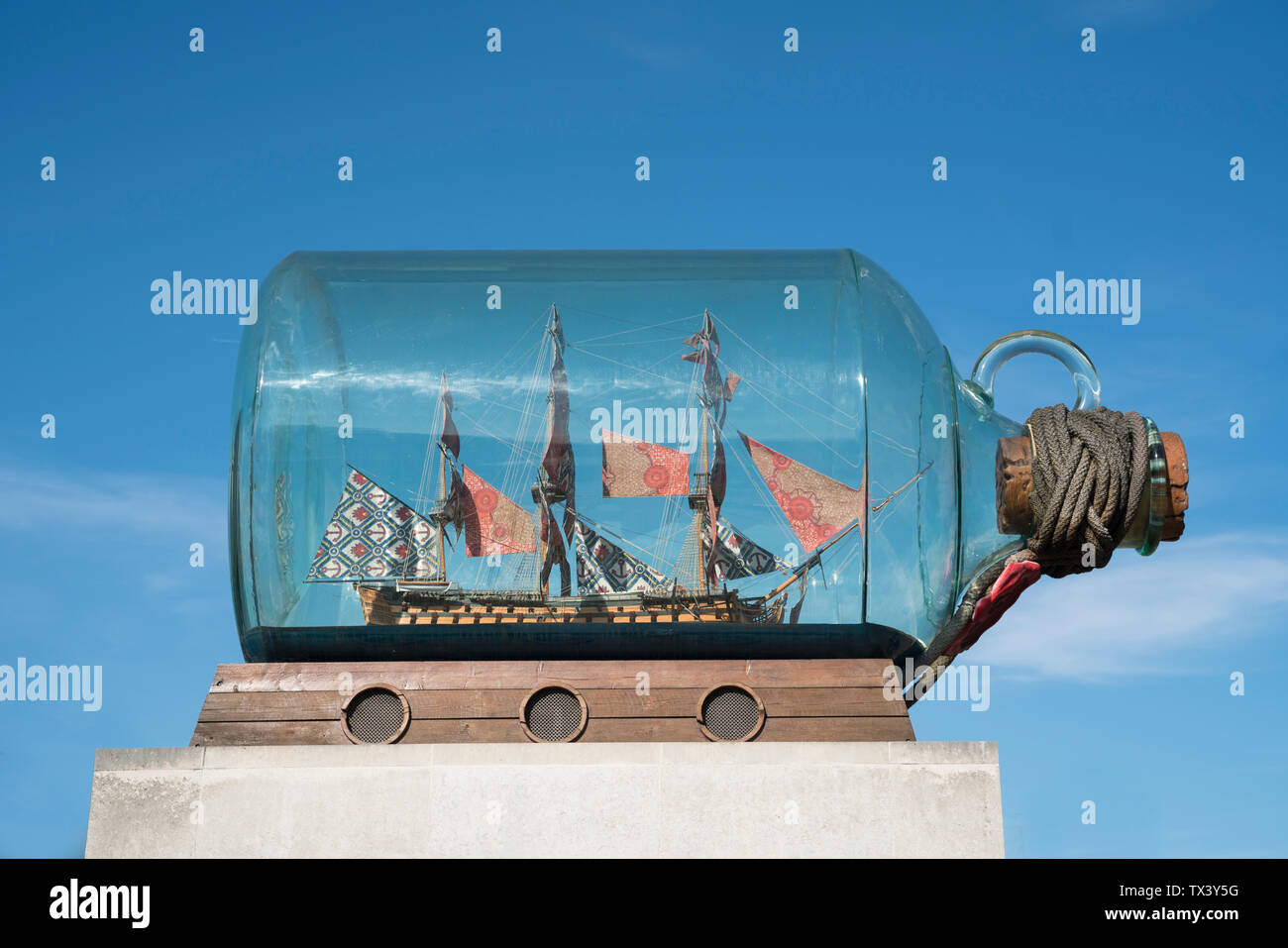 Ship in a Bottle Stock Photo - Alamy