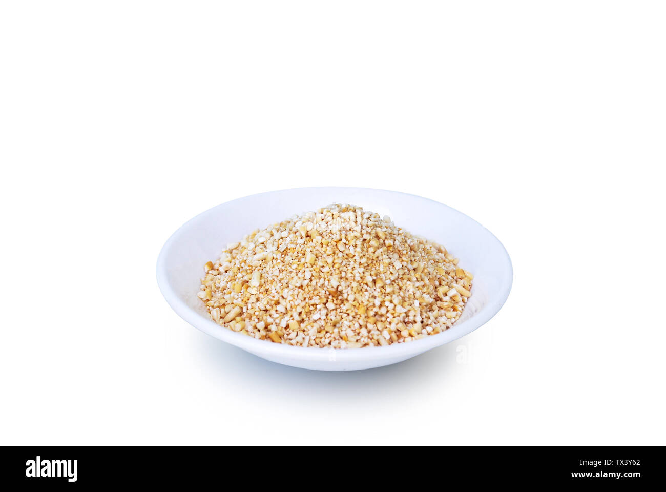 Roasted rice on white background.(with Clipping Path Stock Photo - Alamy