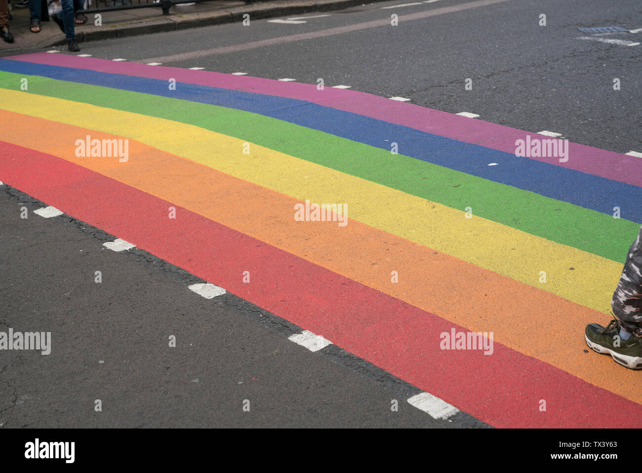 Gay Pride road covering Stock Photo - Alamy