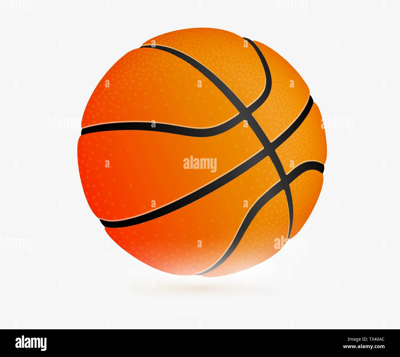 Sport icon. Basketball ball, simple flat logo template. Modern emblem ...