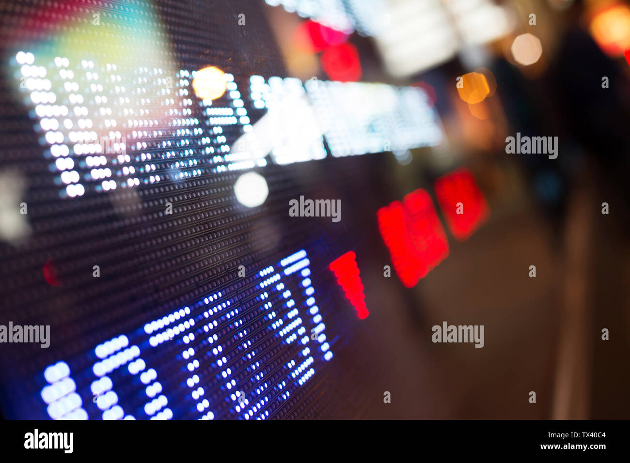 Display of Stock Market quotes Stock Photo - Alamy