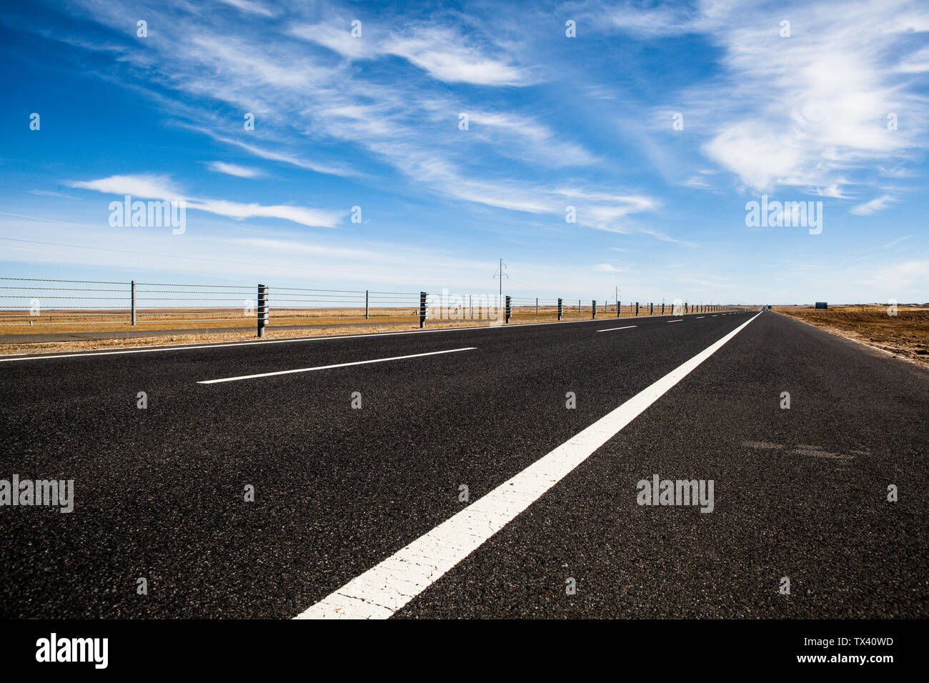 Road landscape no one to travel expressway guide sky asphalt hi-res ...