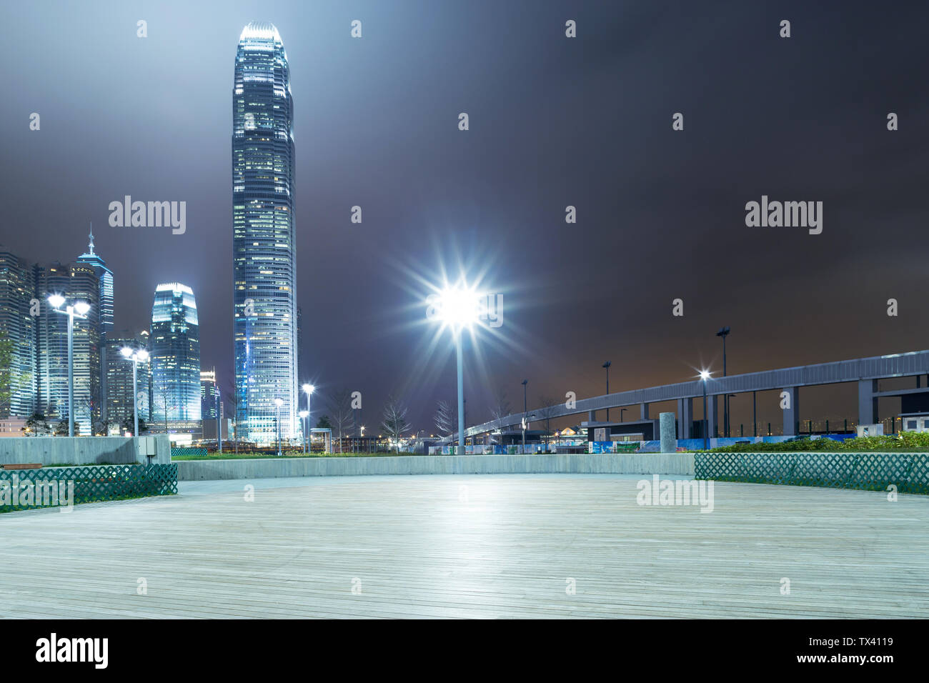 square with night modern building background Stock Photo - Alamy