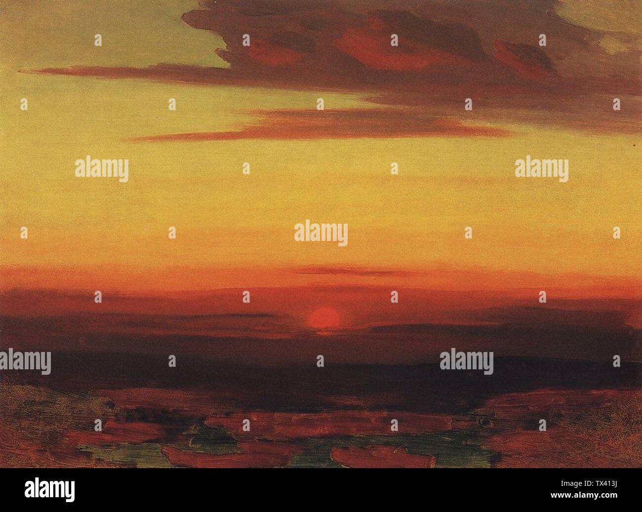 Arkhip Kuindzhi - Sunset 2 C 1895 Stock Photo - Alamy