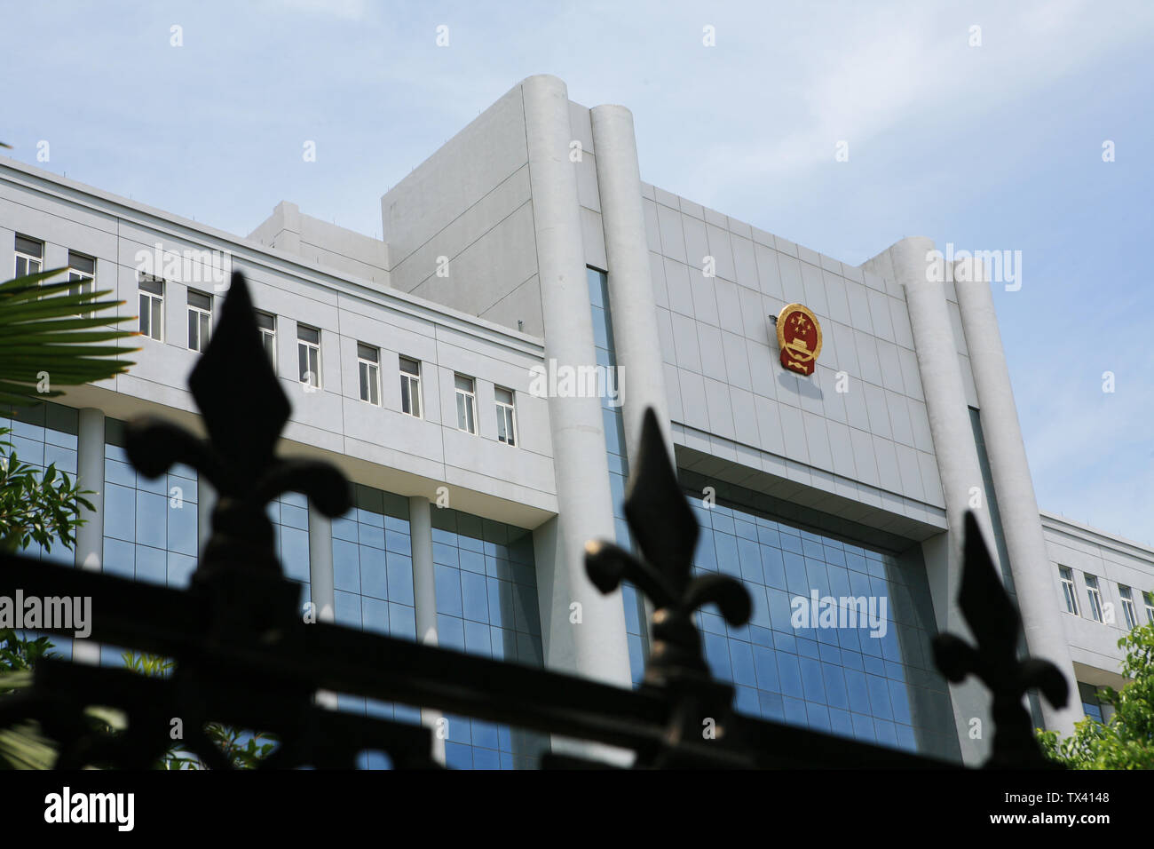 Business building with white background Stock Photo - Alamy