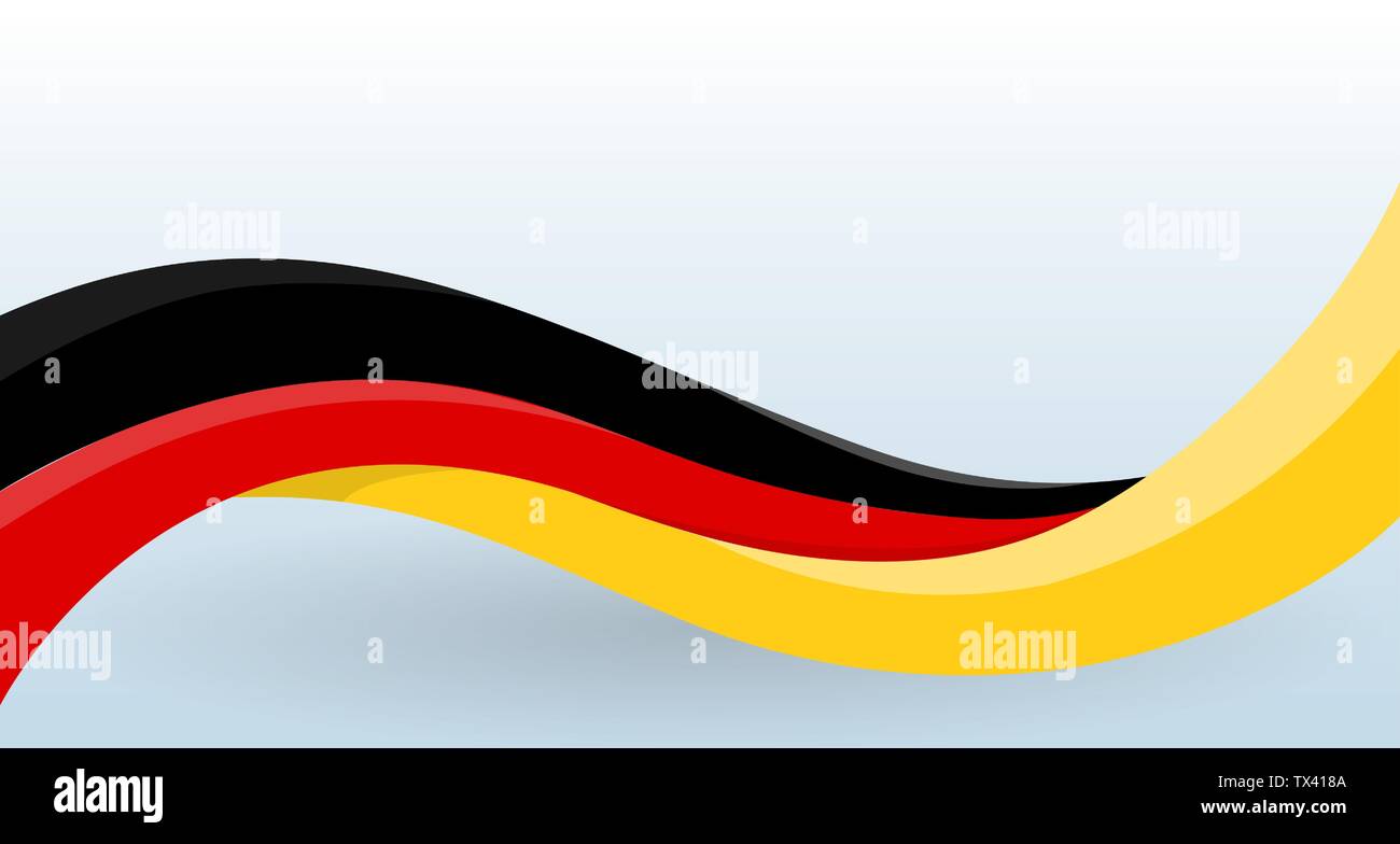 Germany Waving National flag. Modern unusual shape. Design template for ...
