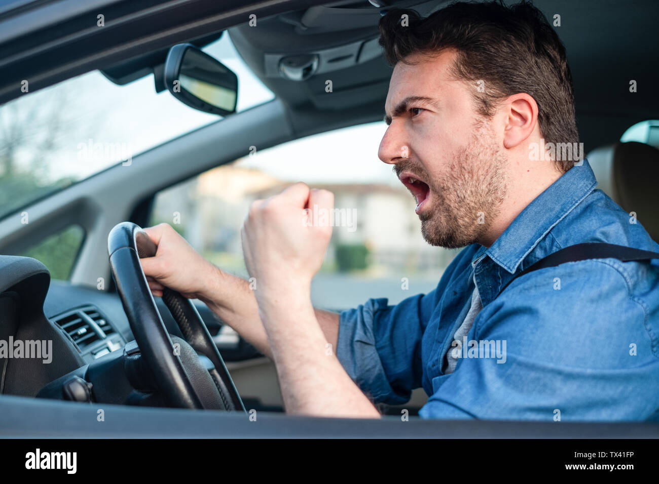 Frustrated Driver Traffic Jam High Resolution Stock Photography and Images - Alamy
