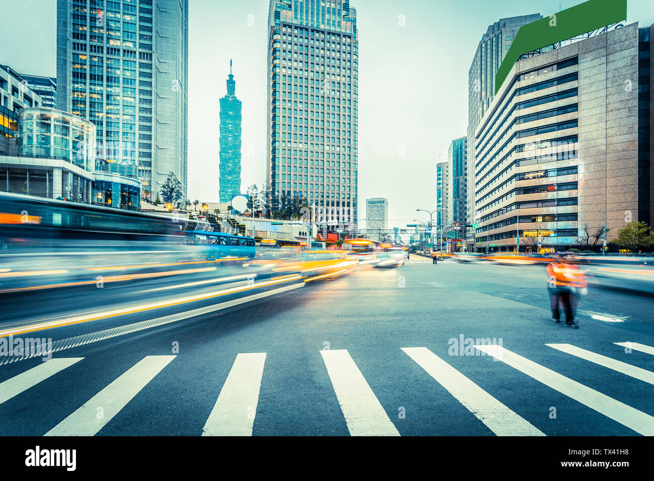 traffic blur motion in modern city street Stock Photo - Alamy