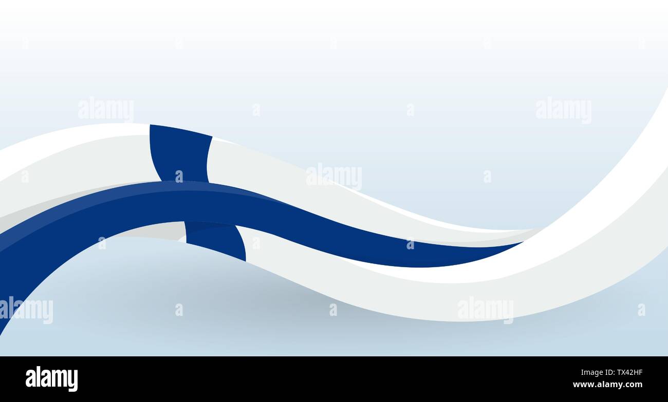 Finland Waving National flag. Modern unusual shape. Design template for ...