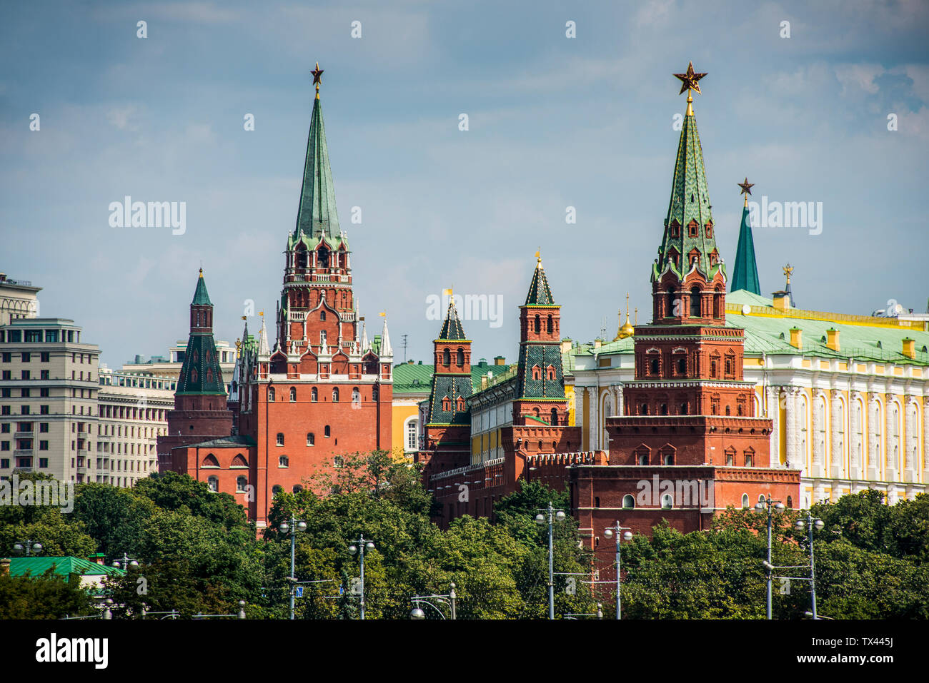 Russia, Moscow, towers of the Kremlin Stock Photo - Alamy