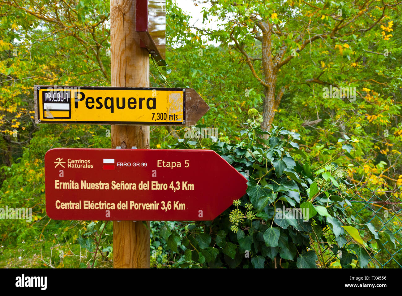 Senderismo Cañón del Ebro. Sendero GR 99. Señalización. BURGOS ...