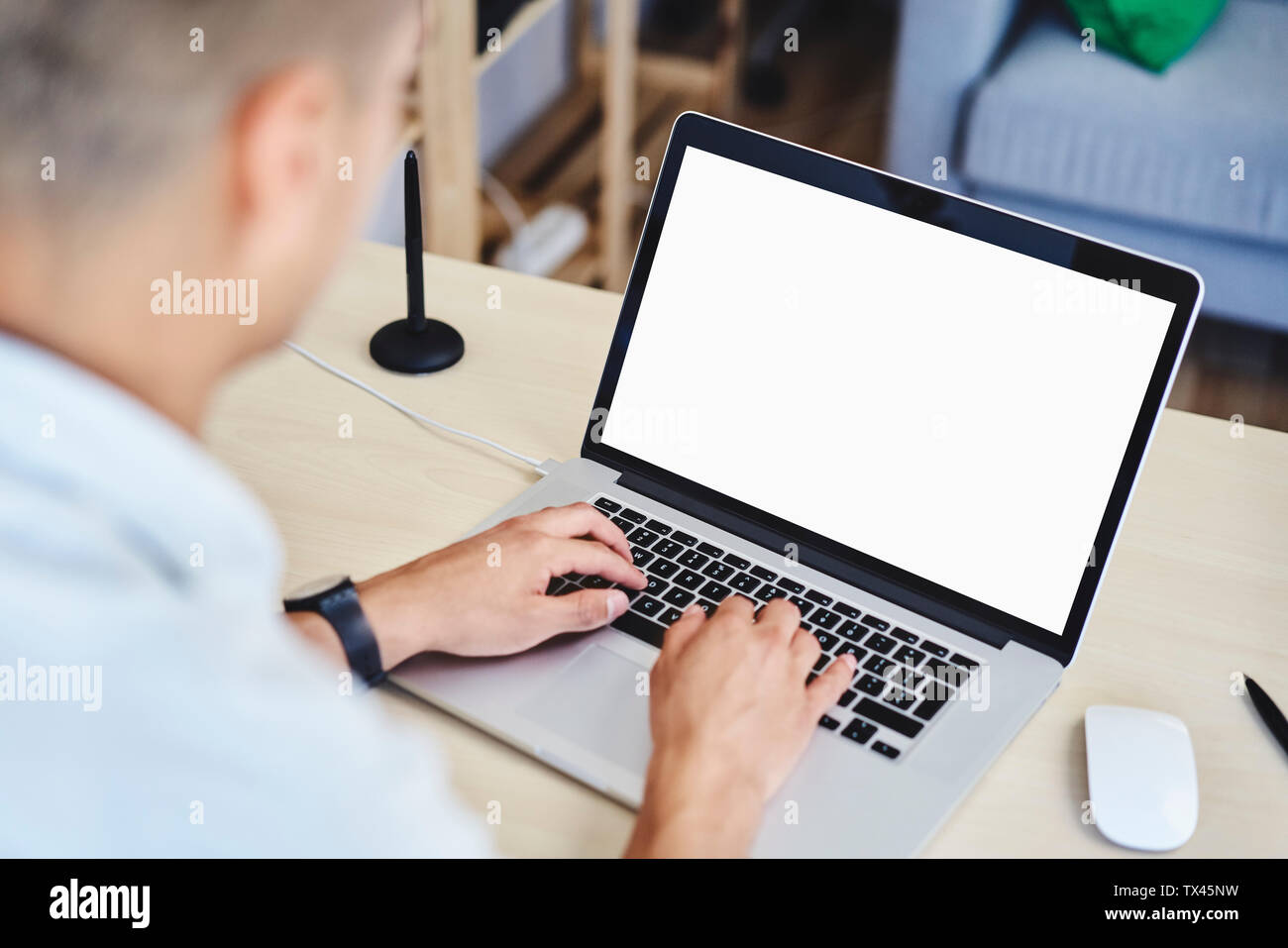 Hand man typing hi-res stock photography and images - Alamy