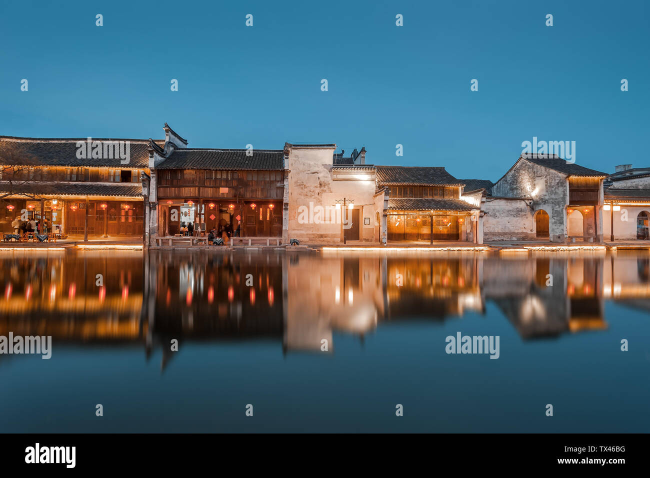 Ancient Town, Night Stock Photo - Alamy