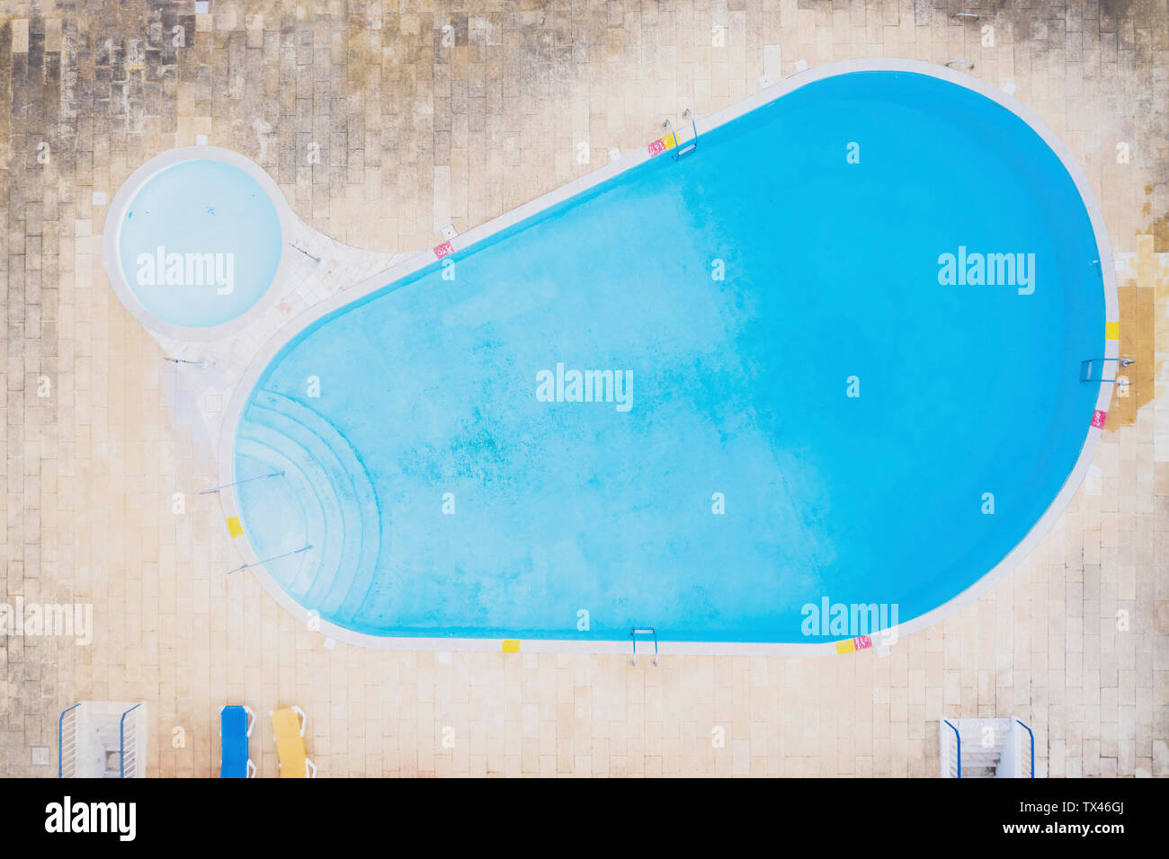 Aerial view of swimming pool and whirlpool Stock Photo - Alamy