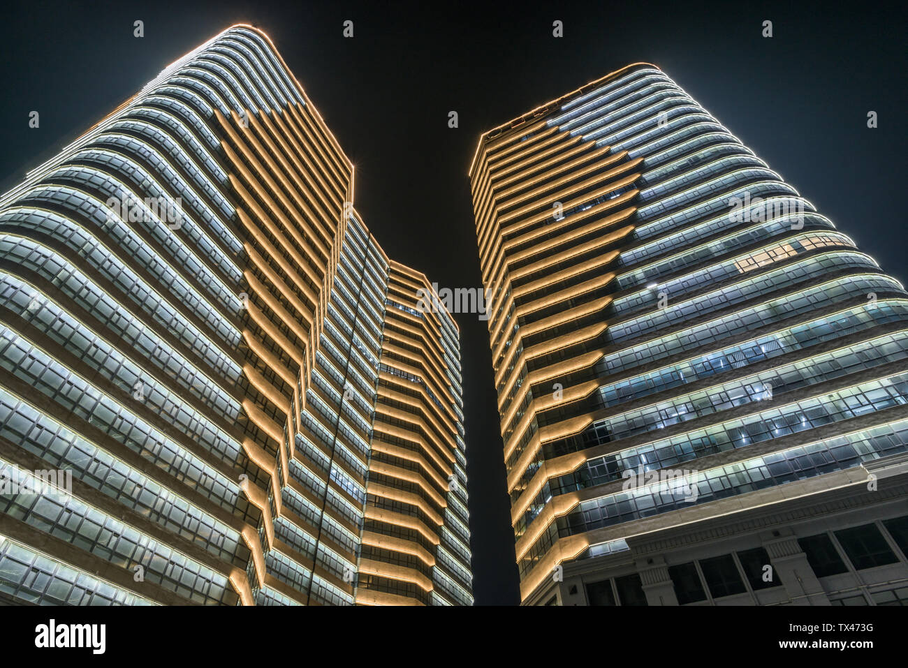 A view of Yujing and other buildings in Dalian Stock Photo - Alamy