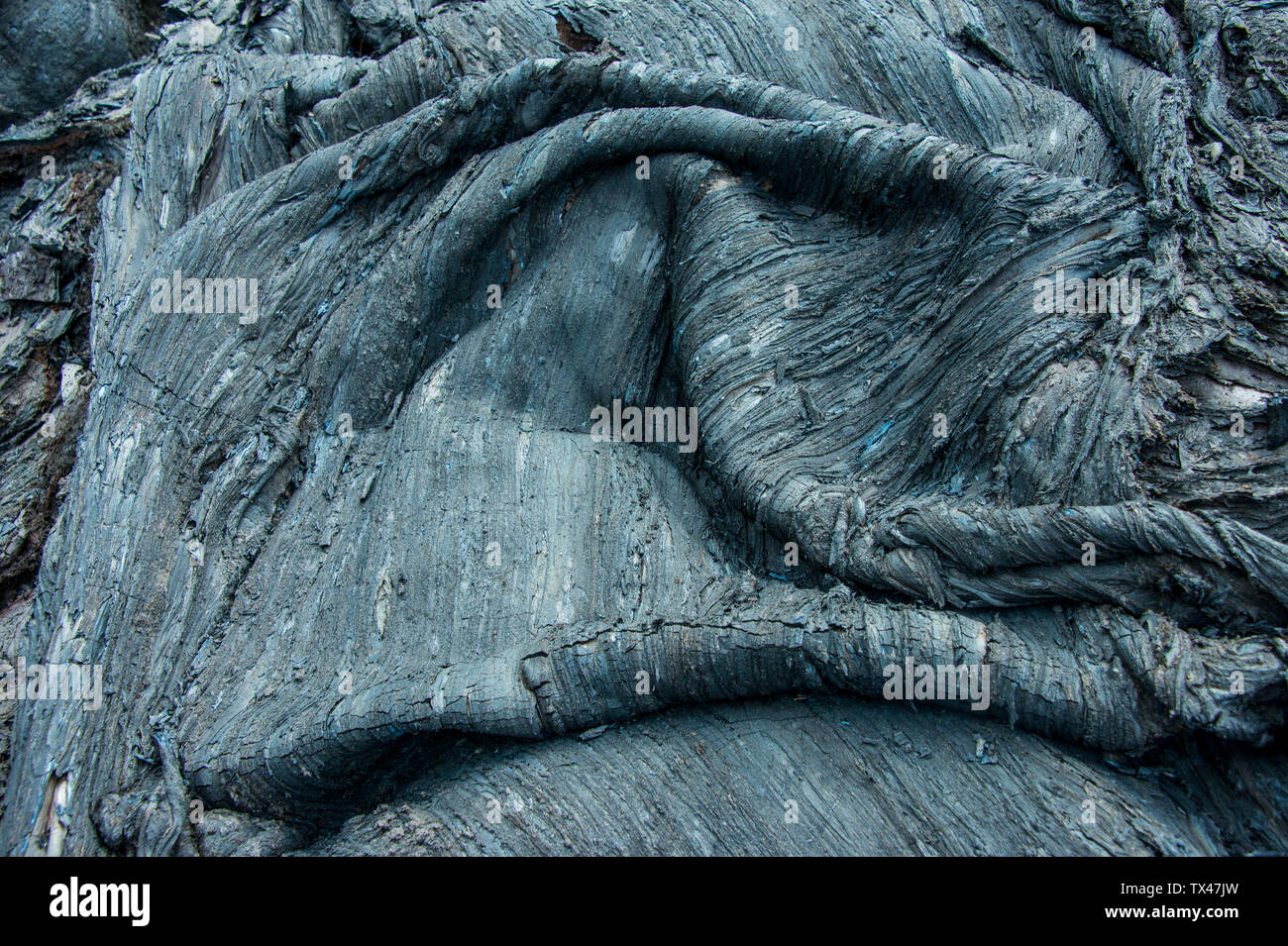 Cold lava after an eruption of Tolbachik volcano, Kamchatka, Russia ...