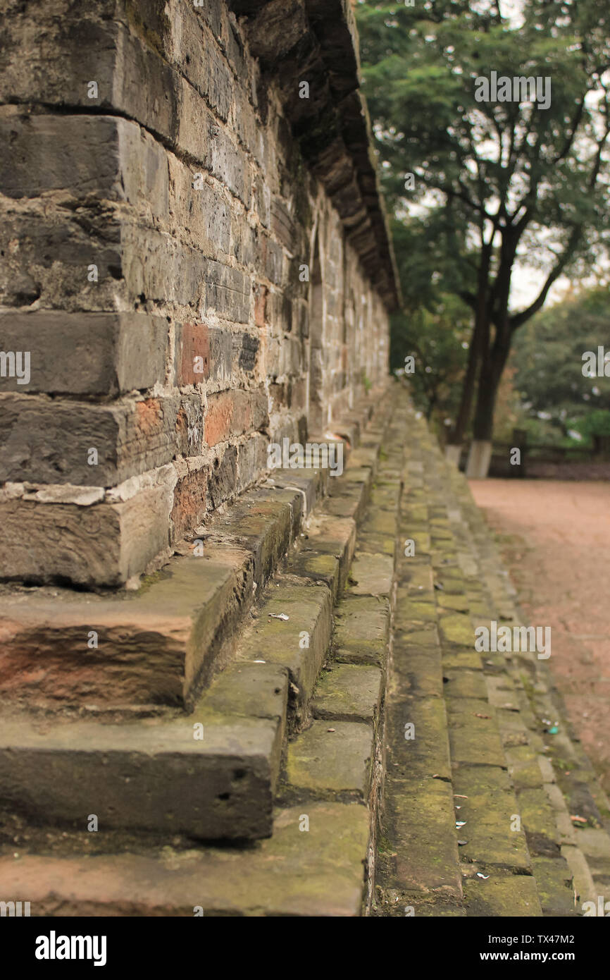 The base of a pagoda.The foundation of a building.An ancient building ...