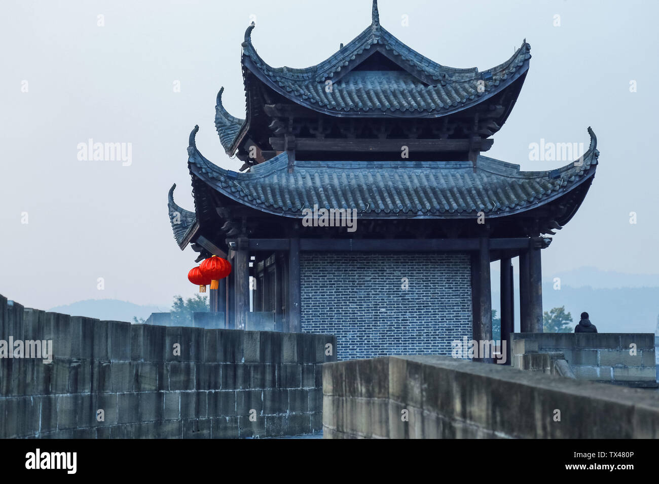 This building is located in The ancient city of Lang Zhong which is a ...